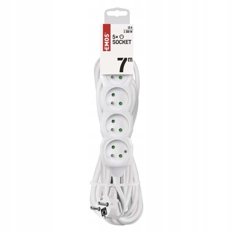 EMOS P0517 Przedłużacz z uziemieniem 5 gniazd 7m (8595025302335) • Cena ...