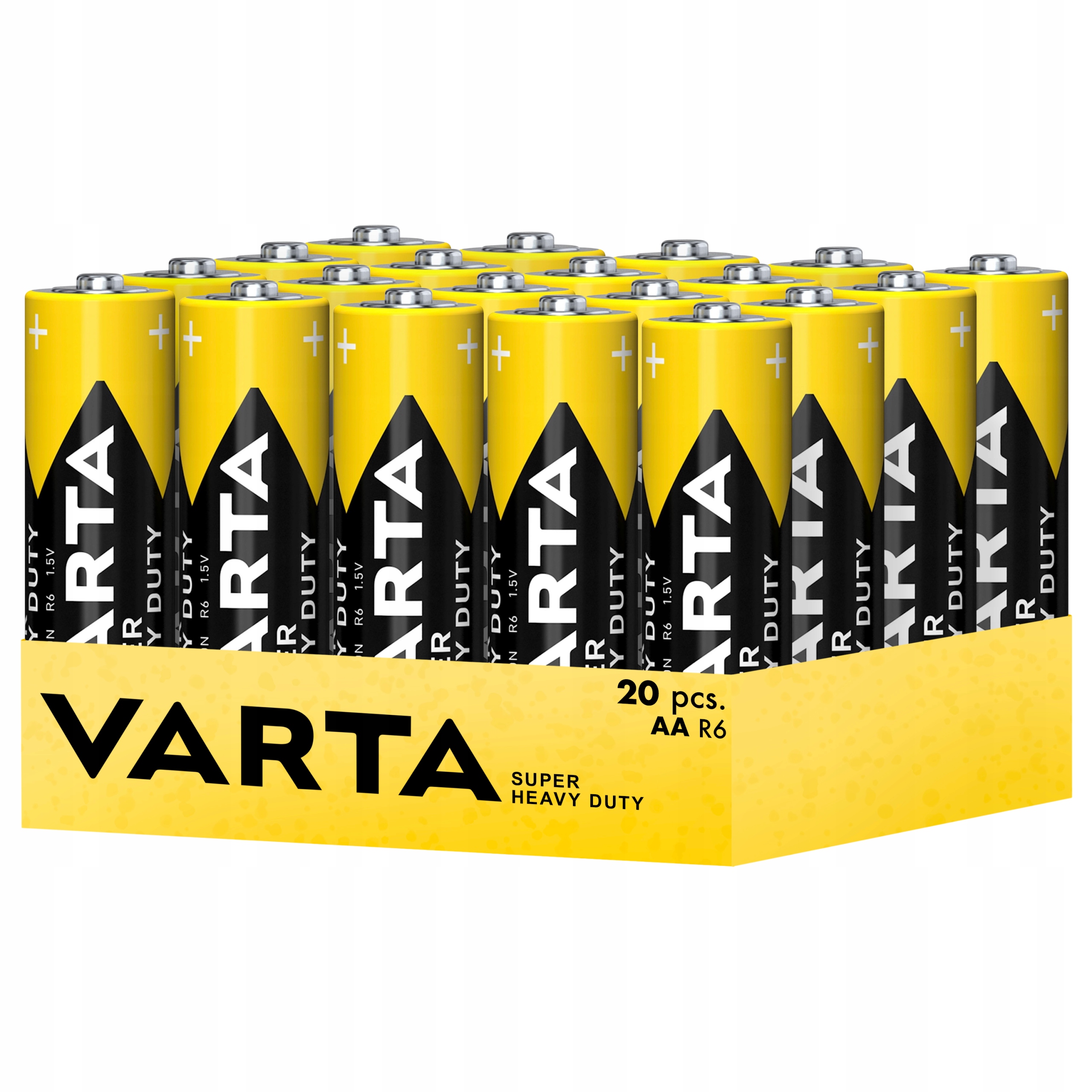 x20 BATERIE R6 AA VARTA SUPER HEAVY DUTY 1.5V KOMPLET ZESTAW BATERII ...