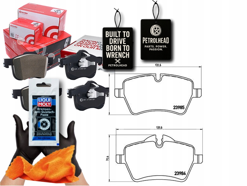 FÉKBETÉTEK MINI COOPER S 06- ELŐRE BREMBO #Petrolhead Pro+ Kit3 ...