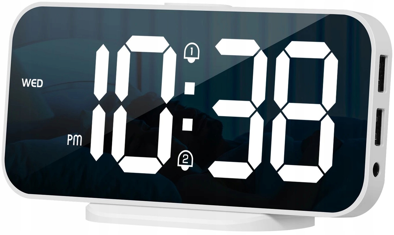 Zegar elektroniczny cyfrowy LED HD ścienny stołowy biurkowy budzik ... Zegar elektroniczny cyfrowy LED HD ścienny stołowy biurkowy budzik ...