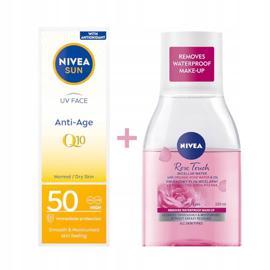 NIVEA SUN krém SPF 50 micelární voda - Allegro