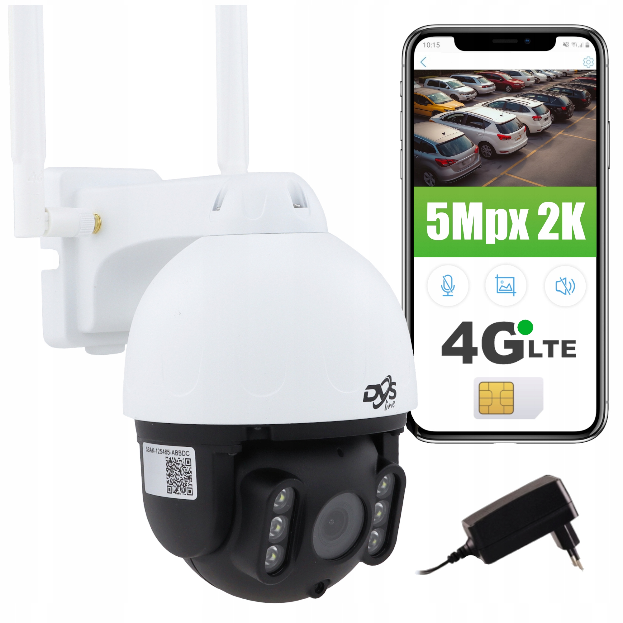 ZEWNĘTRZNA KAMERA OBROTOWA IP KARTA SIM LTE 4G GSM 5MPX DUAL IR LED - Sklep, Opinie, Cena w Allegro