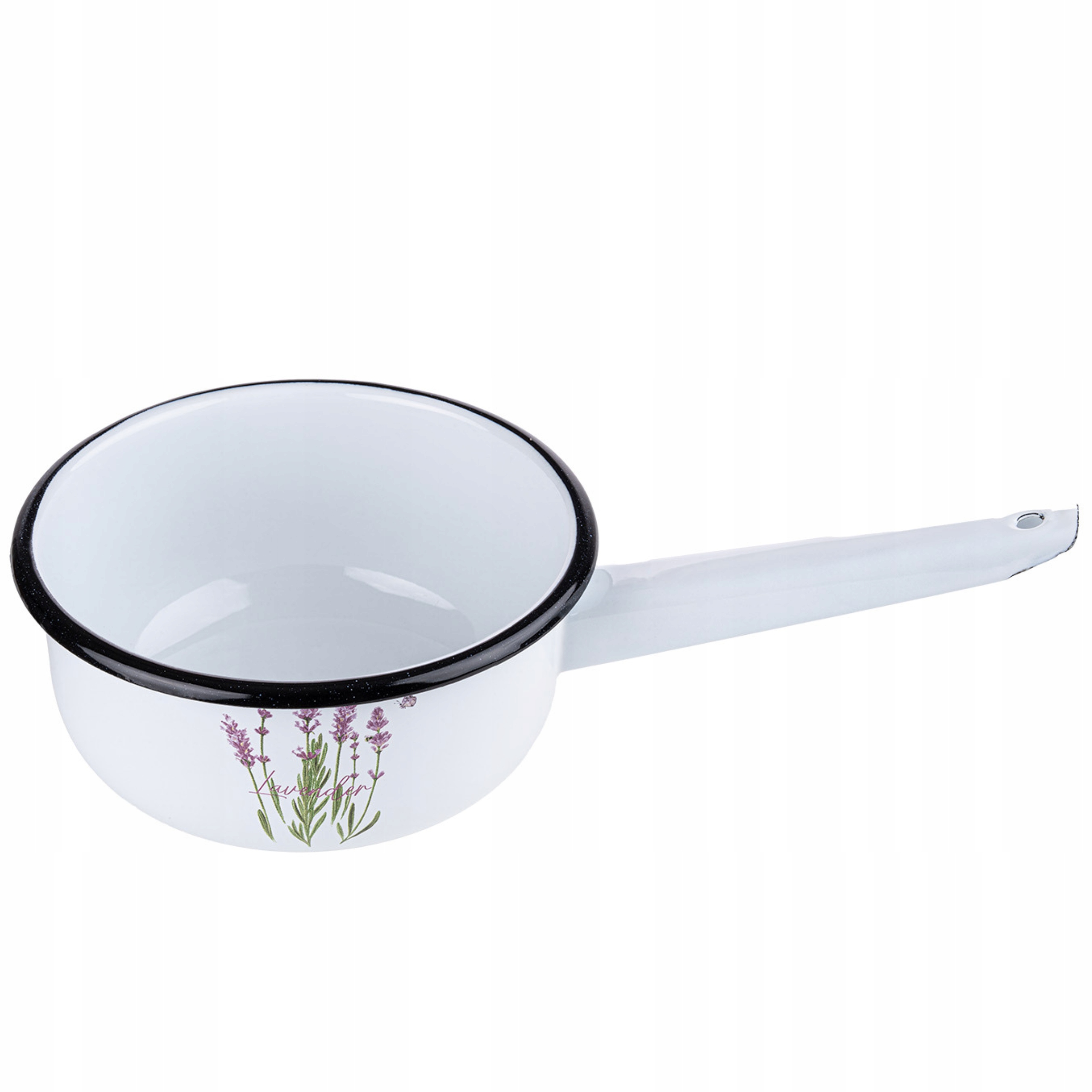 RONDEL EMALIOWANY 1,5L RONDELEK BIAŁY Z RĄCZKĄ 18CM INDUKCJA GAZ LAWENDA (5906555305438) • Cena ...