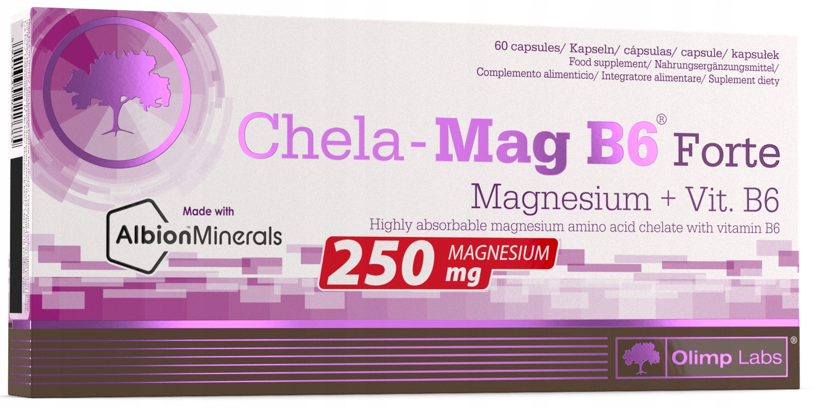 Olimp Chela Mag B6 Forte 250mg magnez skurcze 60ka (5901330022685 ...