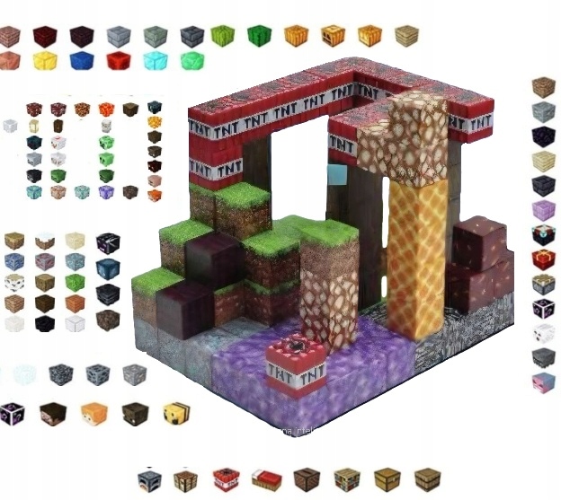 Magnetické Kocky Minecraft - nízka cena na Allegro