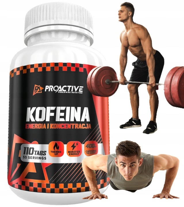 KOFEINA w tabletkach mocna termogenik PRZEDTRENINGÓWKA ProActive 110 ...