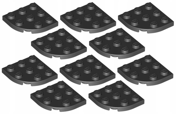 LEGO Płytka Zaokr. 3x3 Czarna (30357/4227392) x2 • Cena, Opinie ...