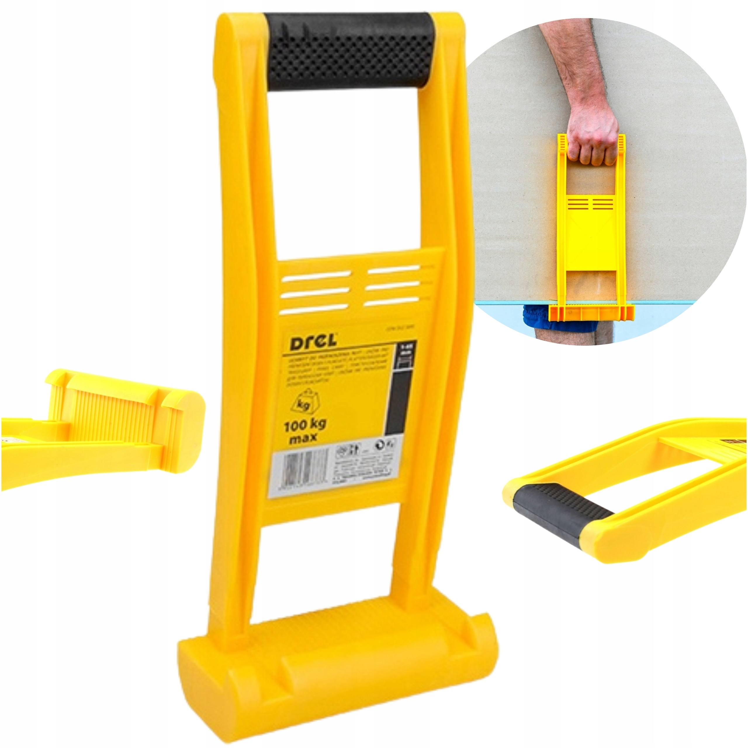 UCHWYT PODNOŚNIK DO NOSZENIA PRZENOSZENIA PŁYT G-K GK PANELI OSB 100kg ... UCHWYT PODNOŚNIK DO NOSZENIA PRZENOSZENIA PŁYT G-K GK PANELI OSB 100kg ...