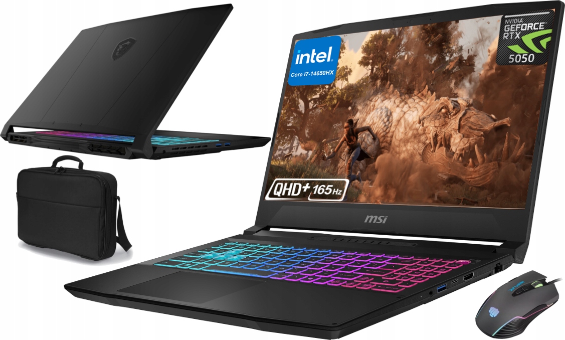 GAMER MSI KATANA 15 B14 i7-14650HX RTX5050 2TB 64GB DDR5 QHD 165Hz W11 ...