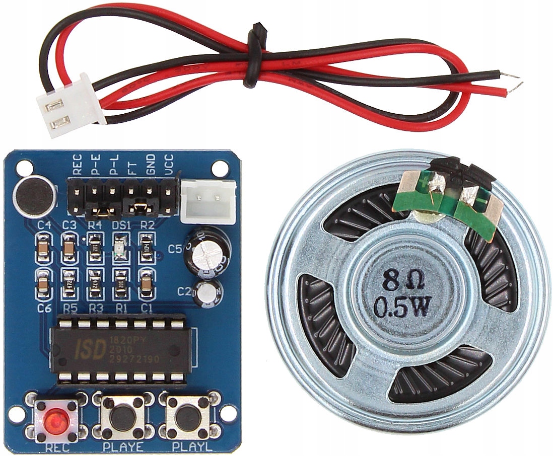 138 Nagrywarka i Odtwarzacz audio ISD1820 z głośnikiem Arduino - Sklep ...