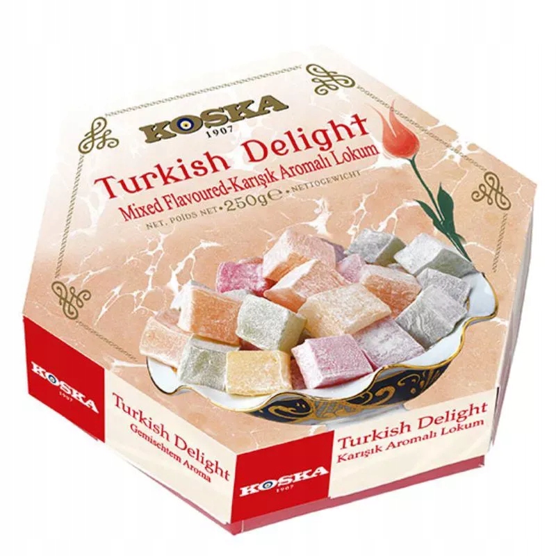 Tureckie słodycze Turkish Delight galaretka Lokum Koska mix smaków ...