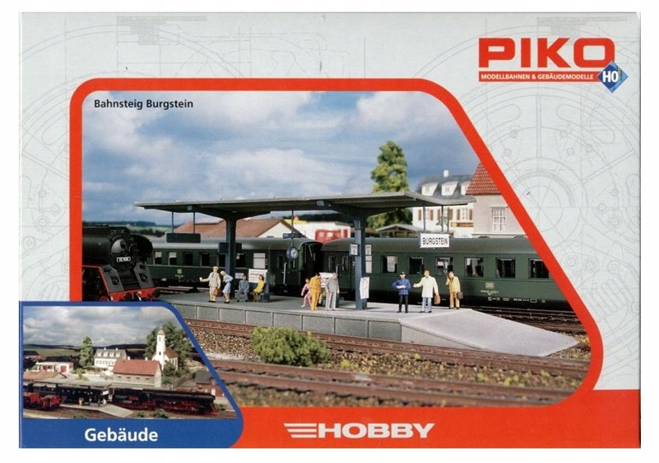Peron kolejowy Burgstein - platforma - PIKO - H0 1:87 model na makietę ...