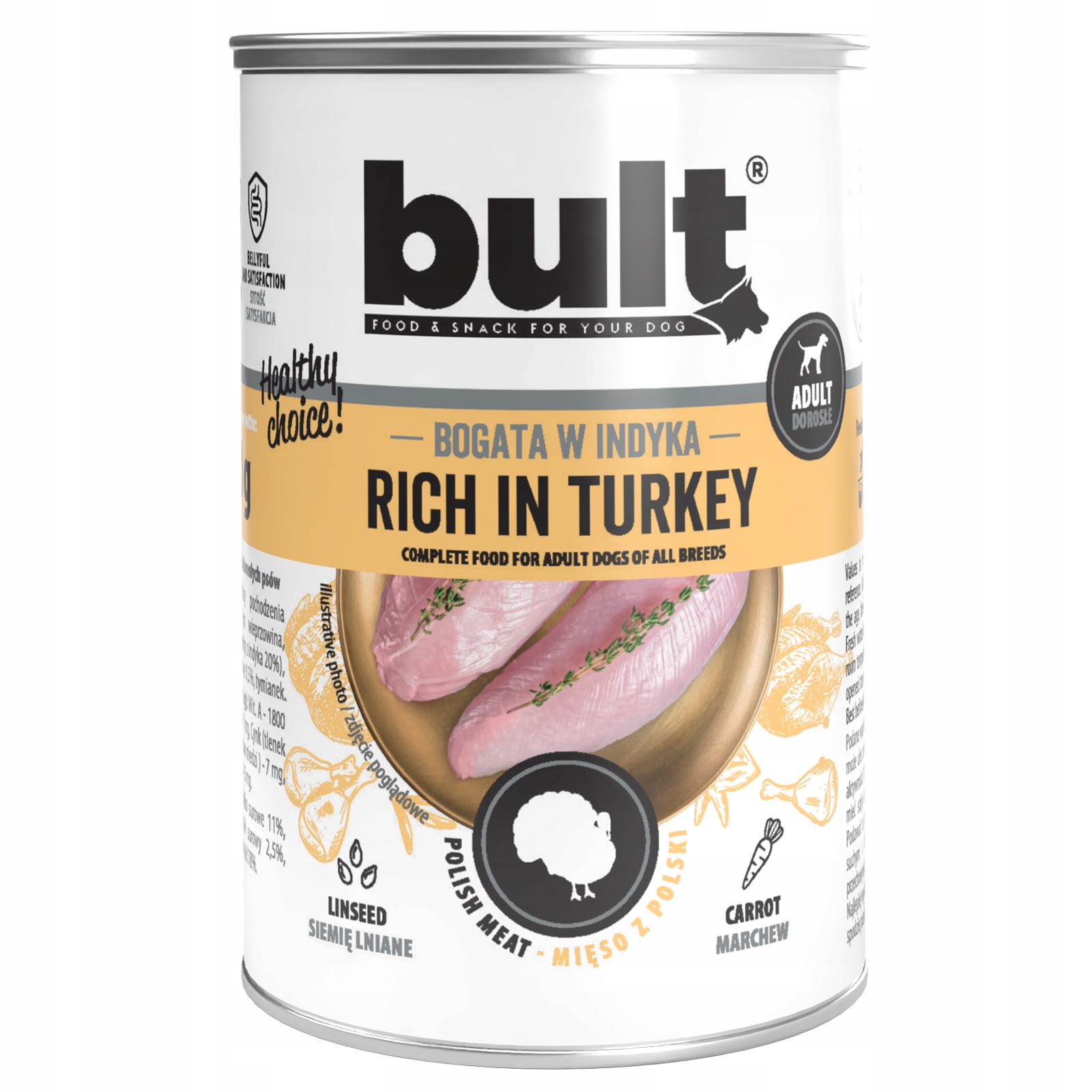 MOKRA KARMA DLA PSA BULT PUSZKA BOGATA W INDYKA 400G (5903802472202 ...