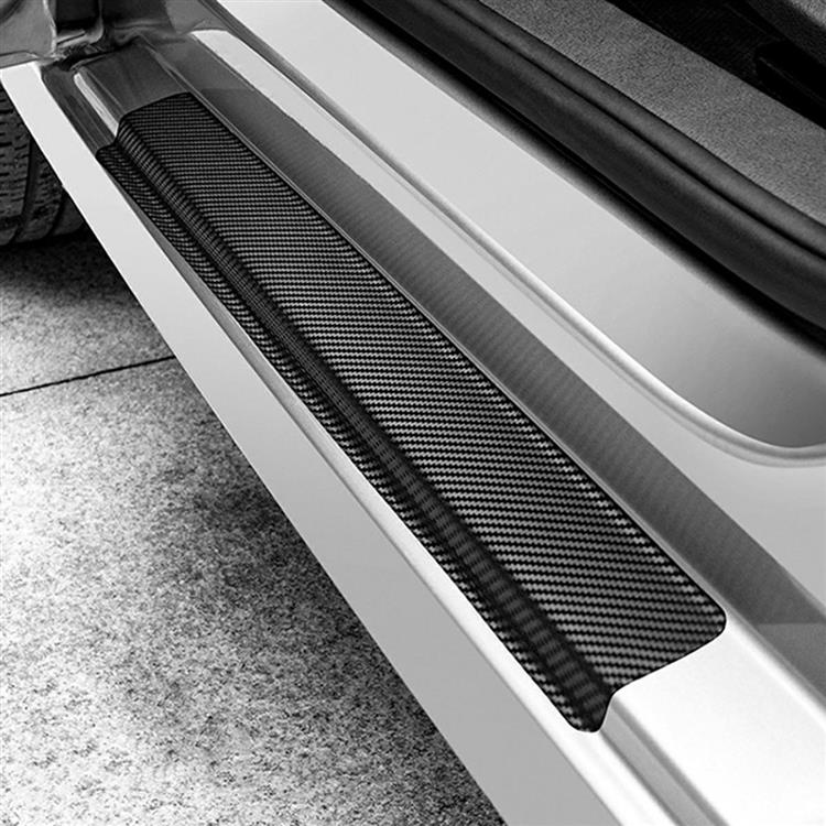 4x NAKLEJKI NAKŁADKA NA PROGI CARBON TAŚMA OZDOBNA zabezpieczenie ...