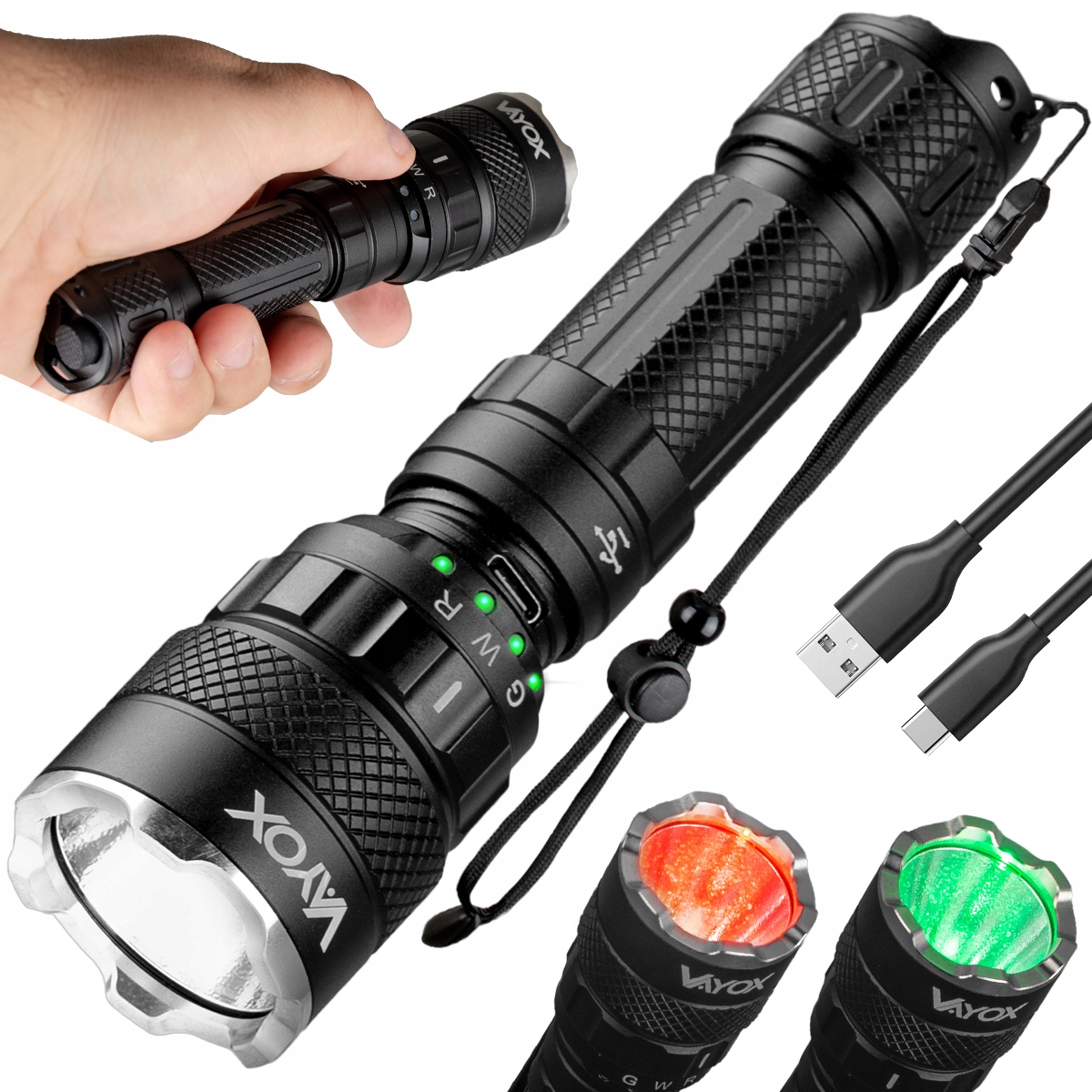 Latarka klasyczna Vayox 1500 lm LED - 5905490800558 - 14287243886 - Allegro