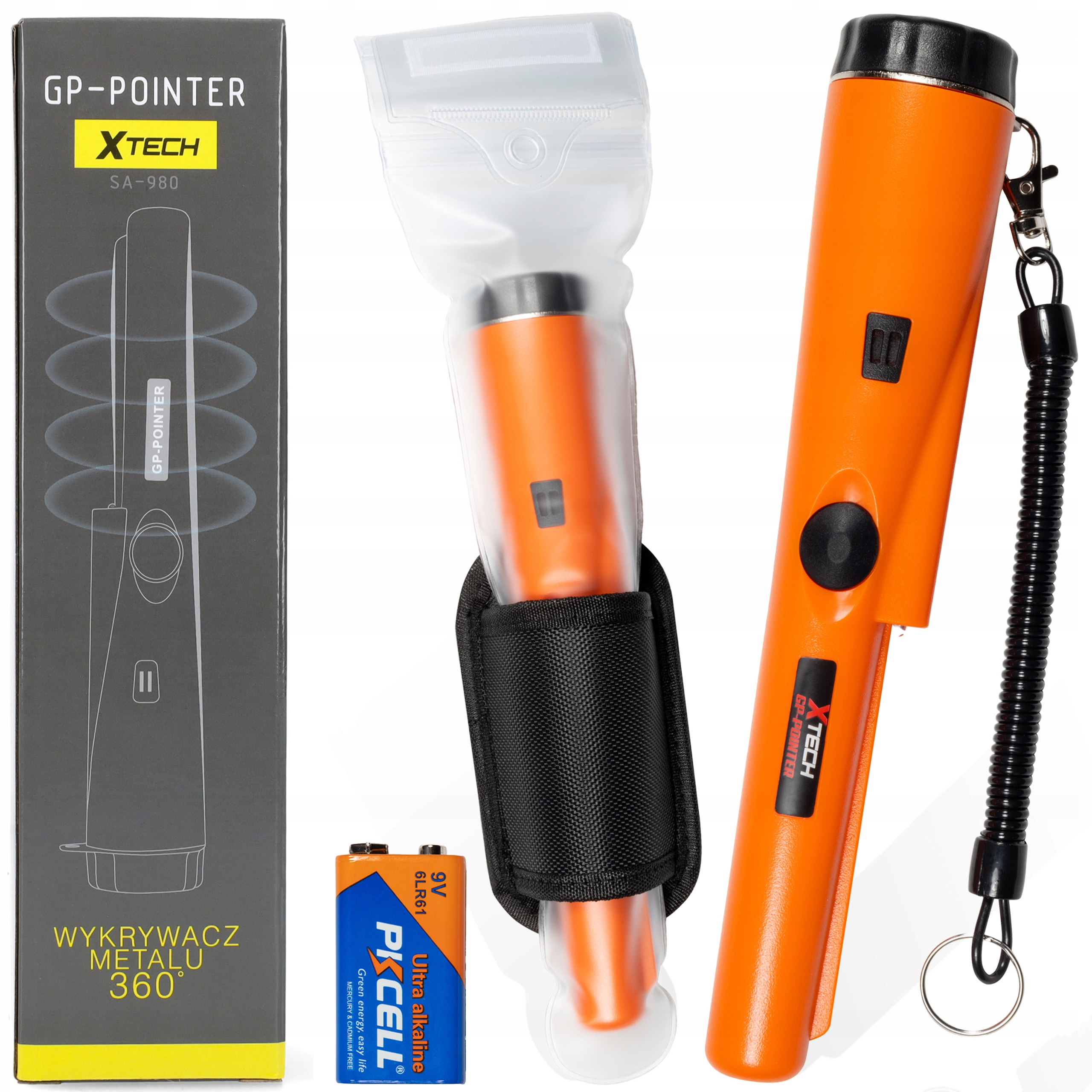 DETEKTOR KOVŮ DETEKTOR GP-POINTER PRO MODEL SA-980 ORANŽOVÝ XTECH za 392 Kč - Allegro
