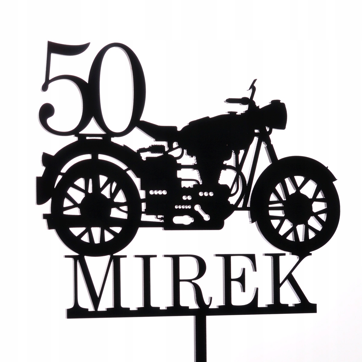 Topper MOTOR NAPIS NA TORT URODZINY MOTOCYKL CZARN • Cena, Opinie ...