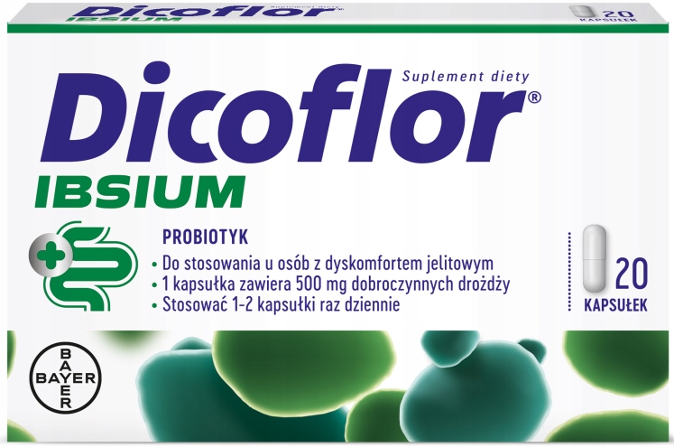 Dicoflor ibsium 4 mld probiotyk 20 kapsułek (5908229303504) • Cena ...