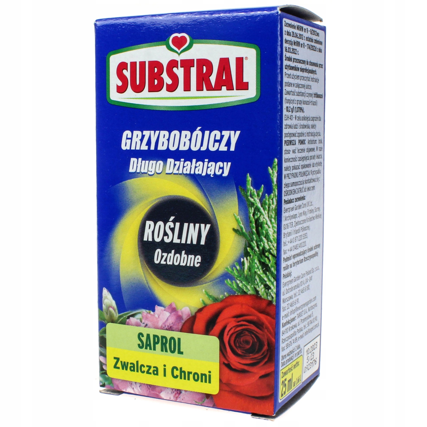 SUBSTRAL SAPROL 25ml ŚRODEK GRZYBOBÓJCZY DO ROSLIN OZDOBNYCH ...