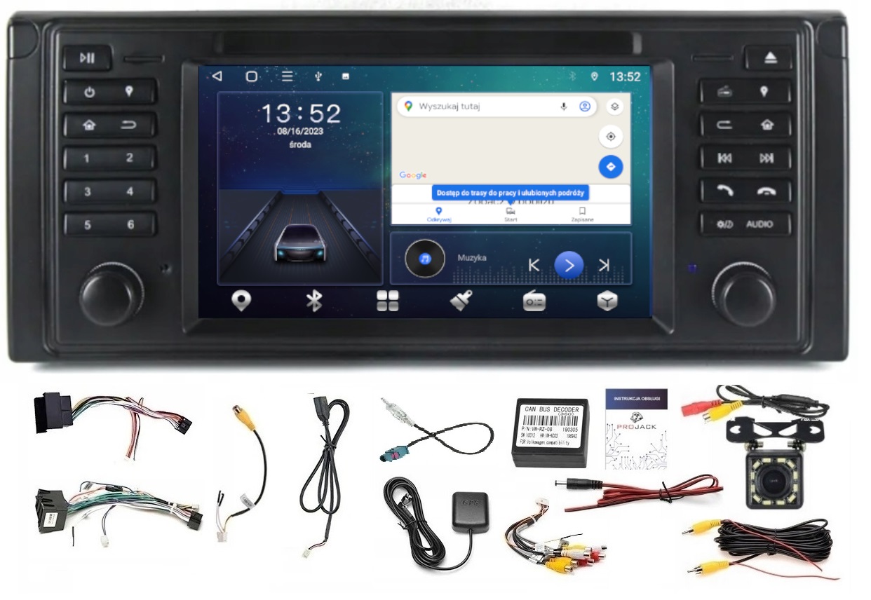 RADIO GSP ANDROID BMW E39 1996-2003 CARPLAY 4/64GB MODEM SIM KAMERA ...