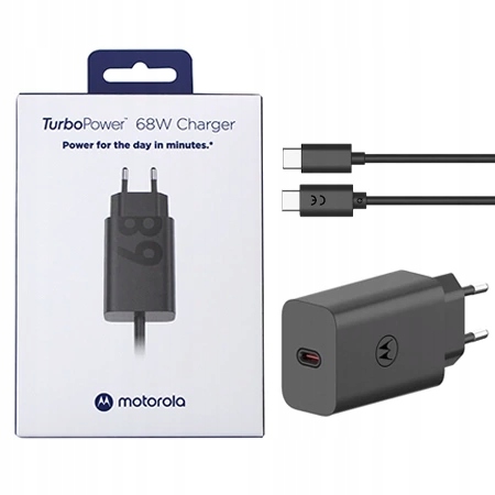 Ładowarka sieciowa z kablem Motorola TurboPower MC-682 68W KABEL USB-C GaN - Sklep, Opinie, Cena ...