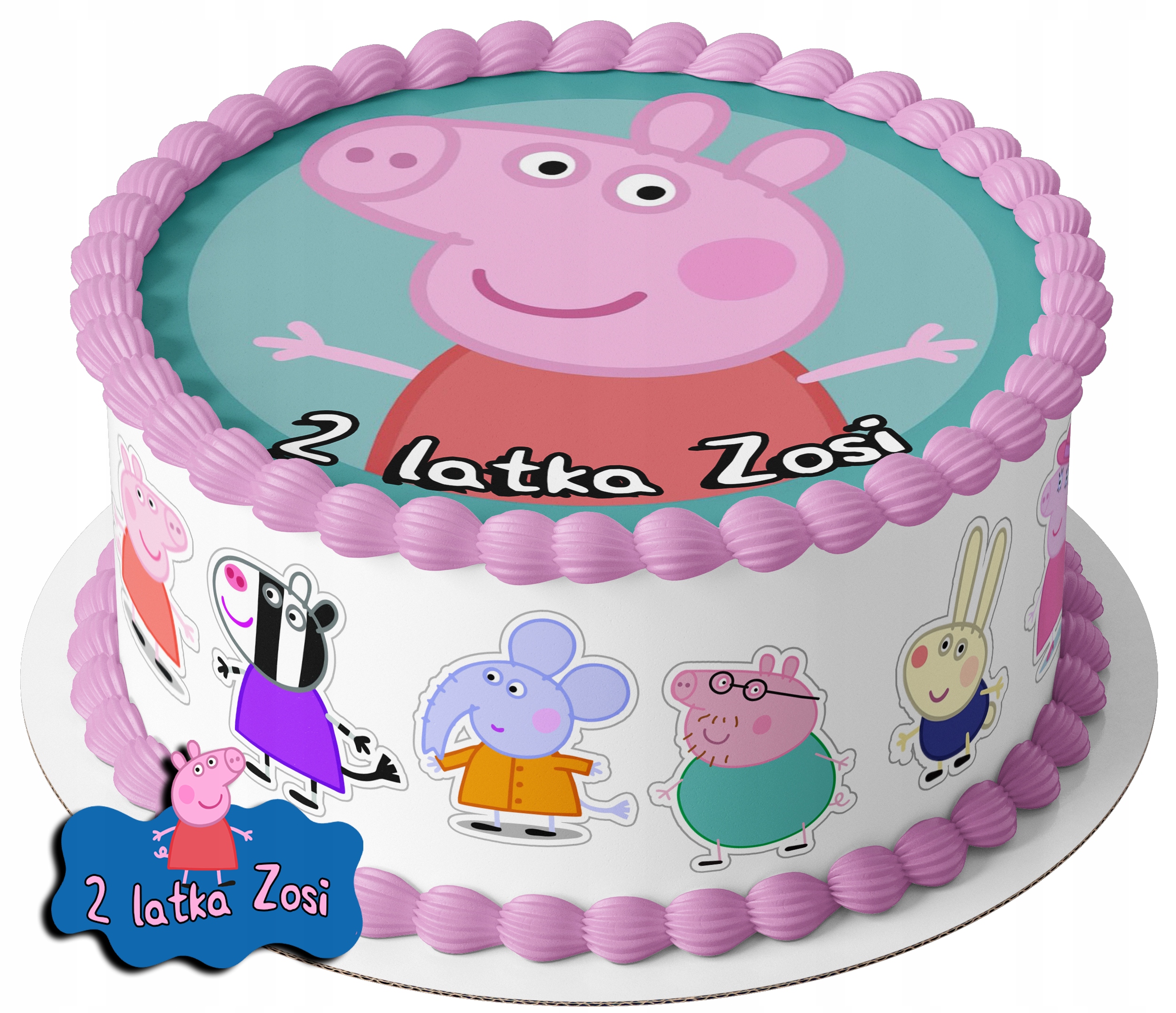 OPŁATEK NA TORT ŚWINKA PEPPA + POSTACIE + 2x G • Cena, Opinie ...