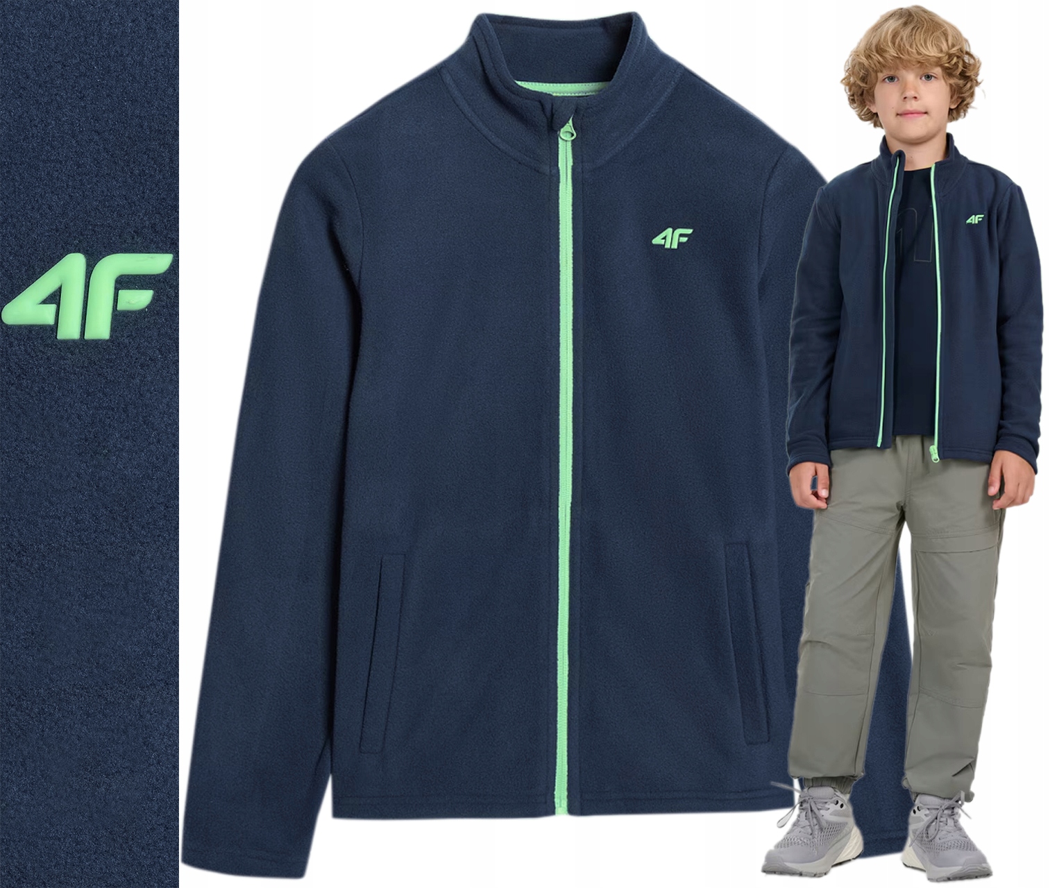 4F bluza dziecięca poliester niebieski rozmiar 140 • Cena, Opinie - Allegro