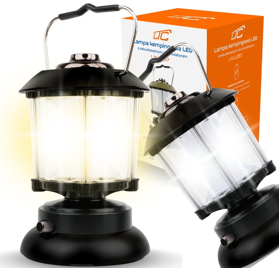 LAMPA KEMPINGOWA TURYSTYCZNA LATARNIA LED NA AKU - 5902270782660 ...