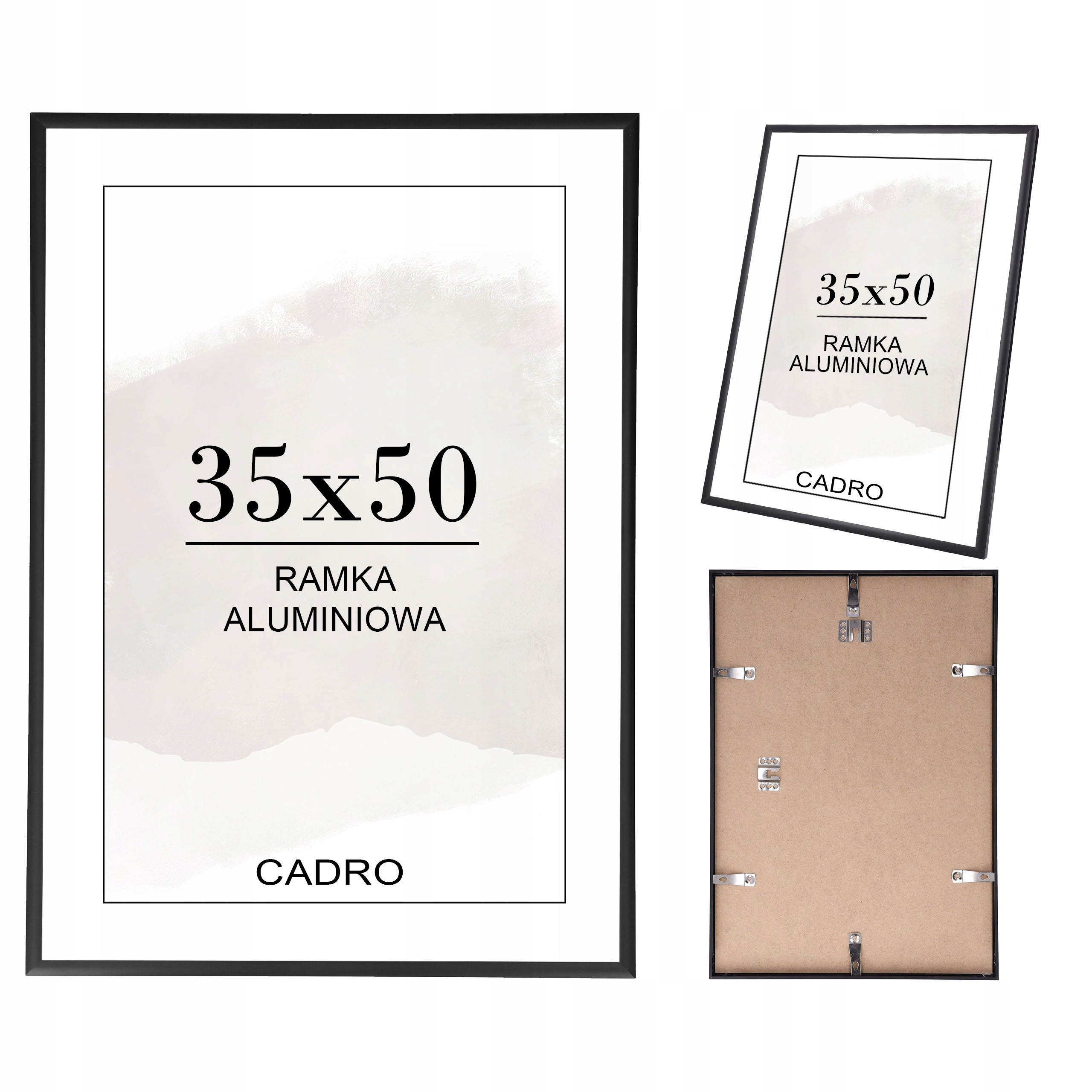 Ramka 35x50 ramki na zdjęcia B3 aluminiowa czarna (5903822657627 ...