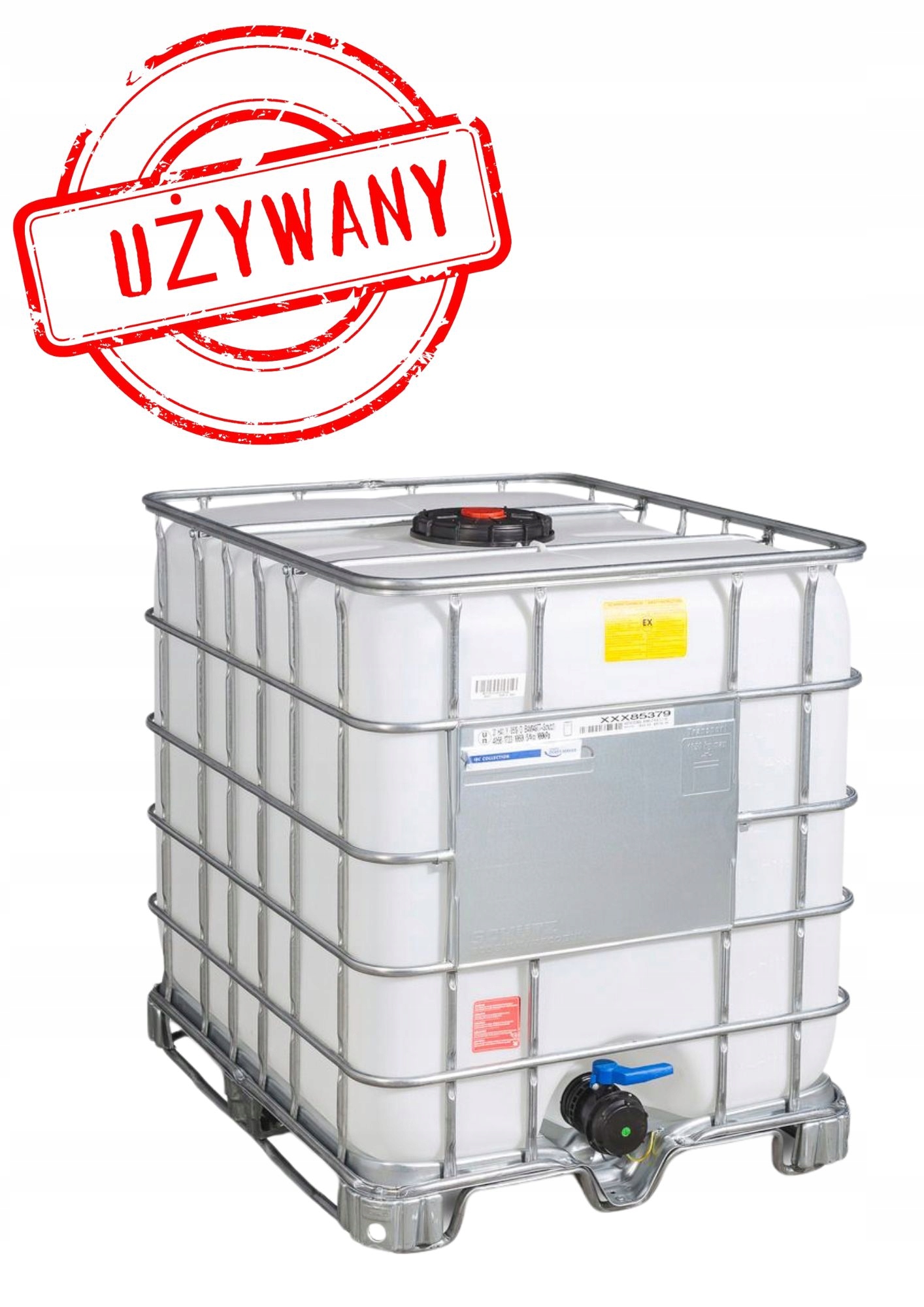 MAUSER 1000L biały METAL Kontener IBC MAUZER Zbiornik na deszczówkę BECZKA (5905753787428 ...