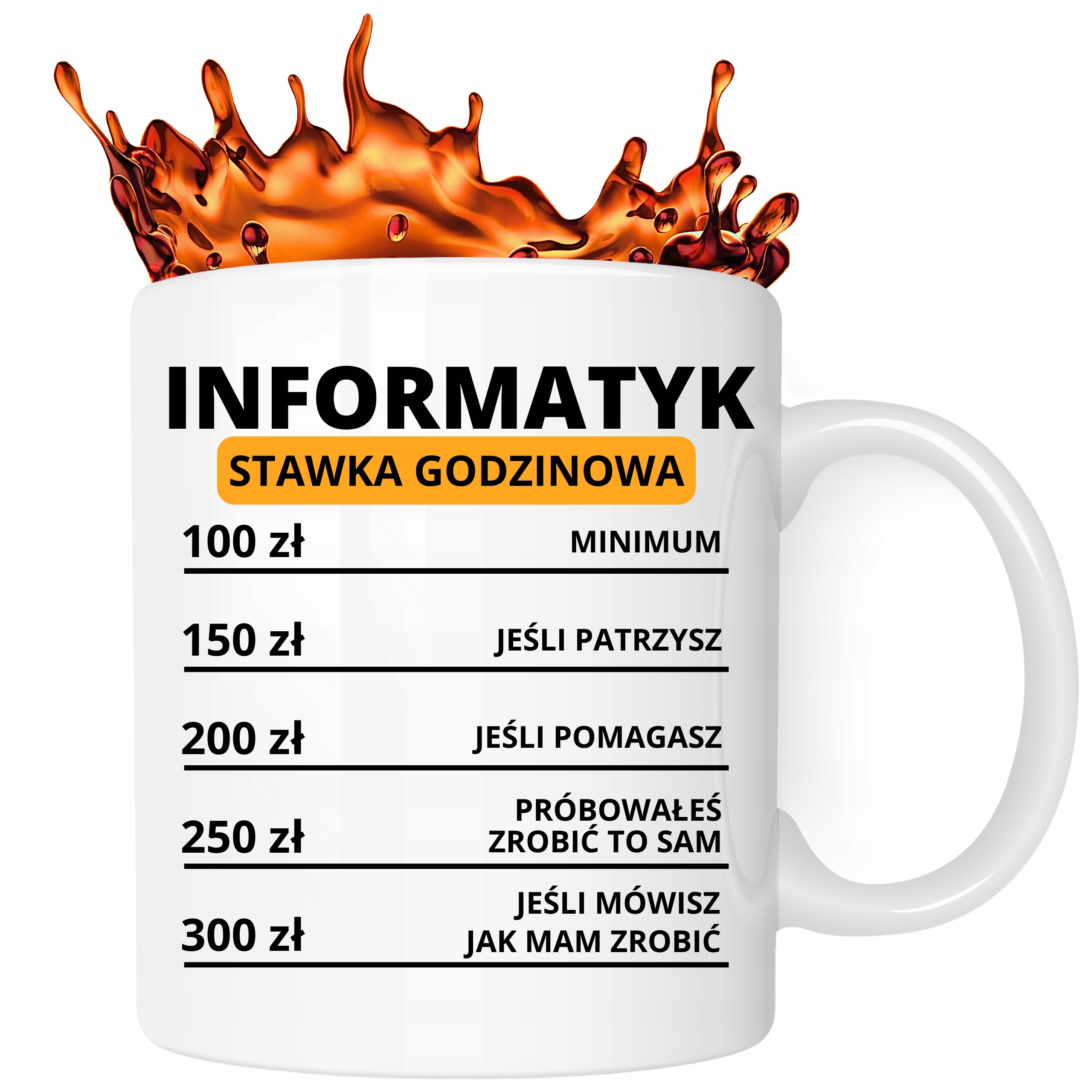 KUBEK DLA INFORMATYKA NA PREZENT STAWKA GODZINOWA (5905471780510 ...