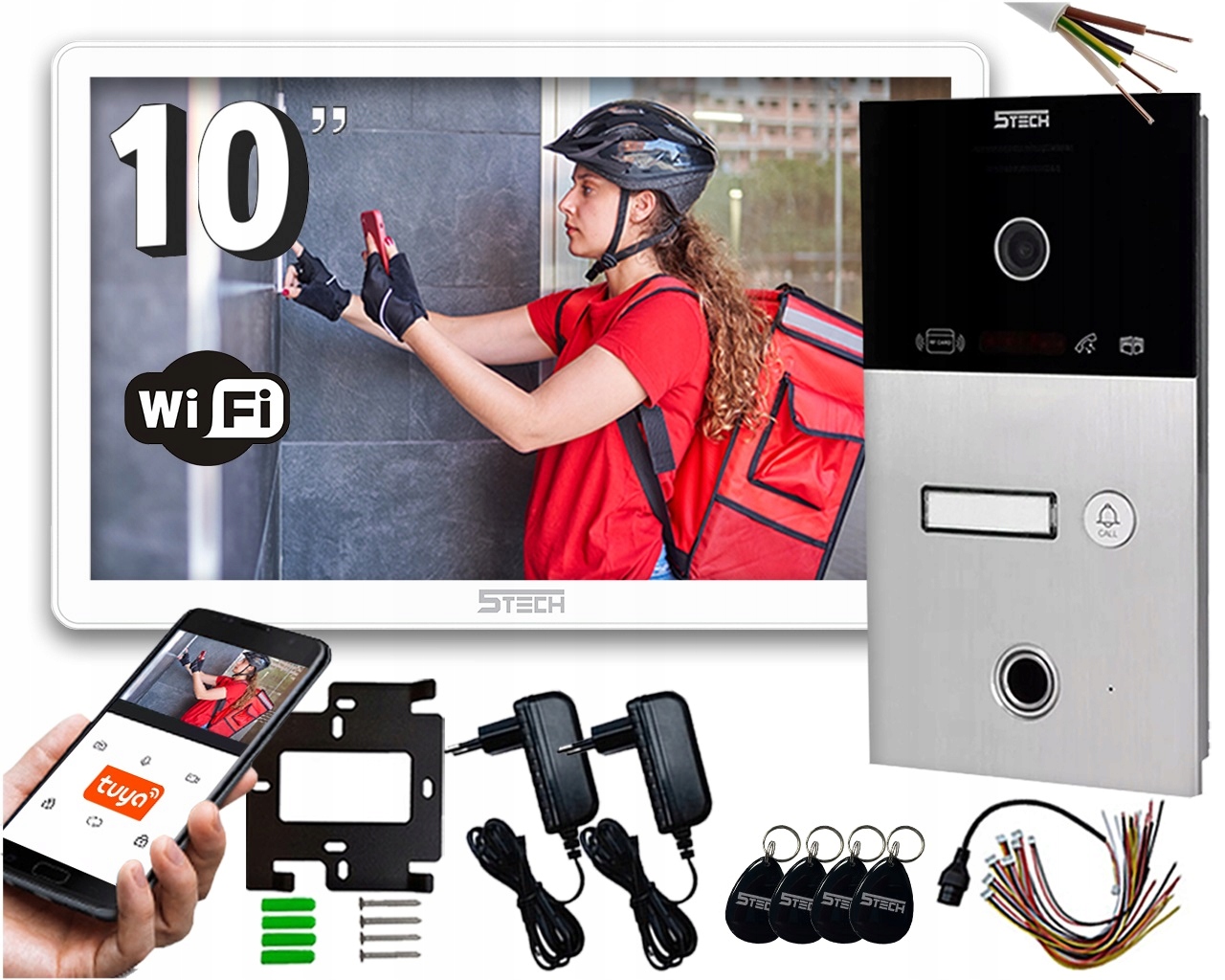 Wideodomofon WiFi FHD 5TECH NA ODCISK PALCA BRAMA (5904815691420) • Cena, Opinie 15182447258 ...