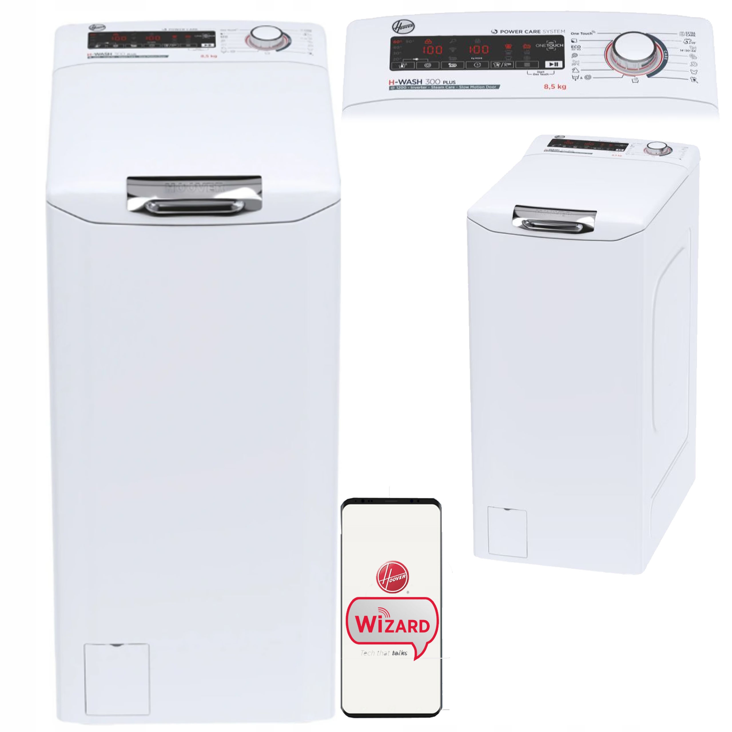 Pralka ładowana od góry Hoover H3TSM285TAMCES 8,5 kg 1200 Inwerter WIFI TOP - Sklep, Opinie ...