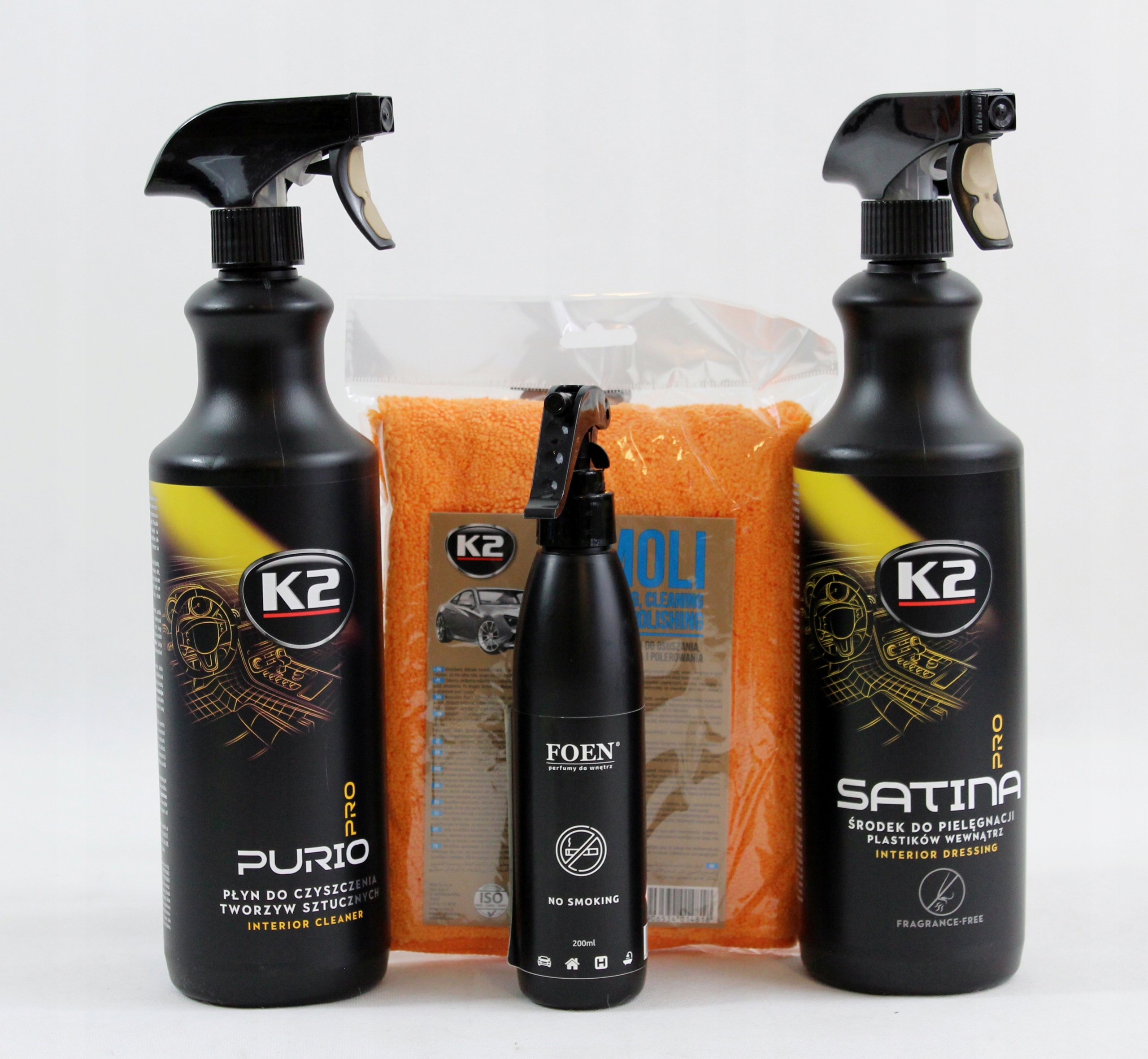 K2 PRO ZESTAW KOSMETYKÓW DO WNĘTRZA SAMOCHODU + ZAPACH FOEN NO SMOKING 5906534019691 za 64.99PLN ...