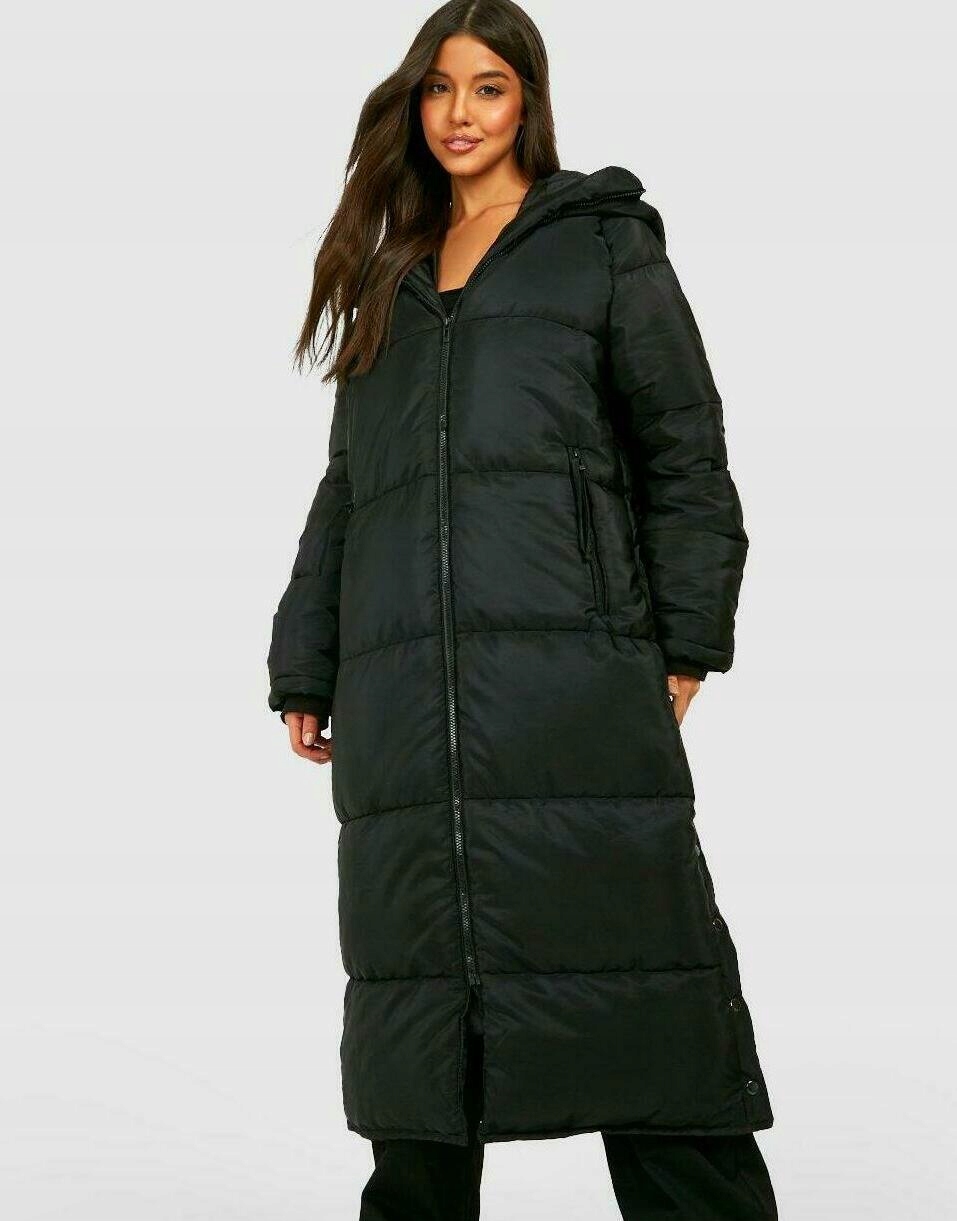 Boohoo Kurtka Damska Granatowa Puchowa 36 1yiz - Niska cena na Allegro