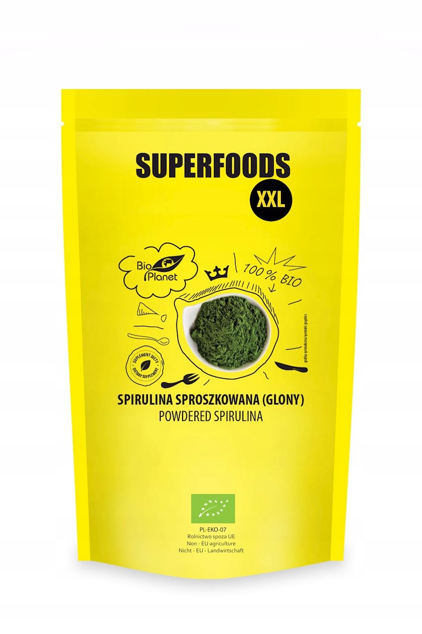 Spirulina Bio planet proszek 1 szt. 620 g (5907738155697) • Cena, Opinie • Spirulina, chlorella ...