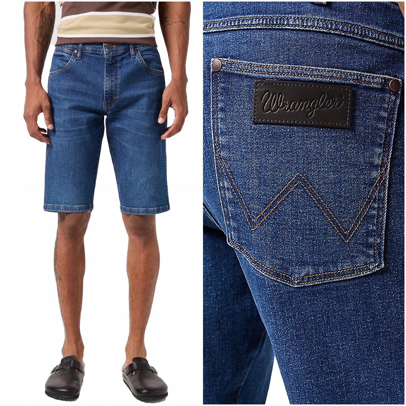 Męskie szorty jeansowe Wrangler COLTON SHORTS 34 (5401019876689) • Cena ...