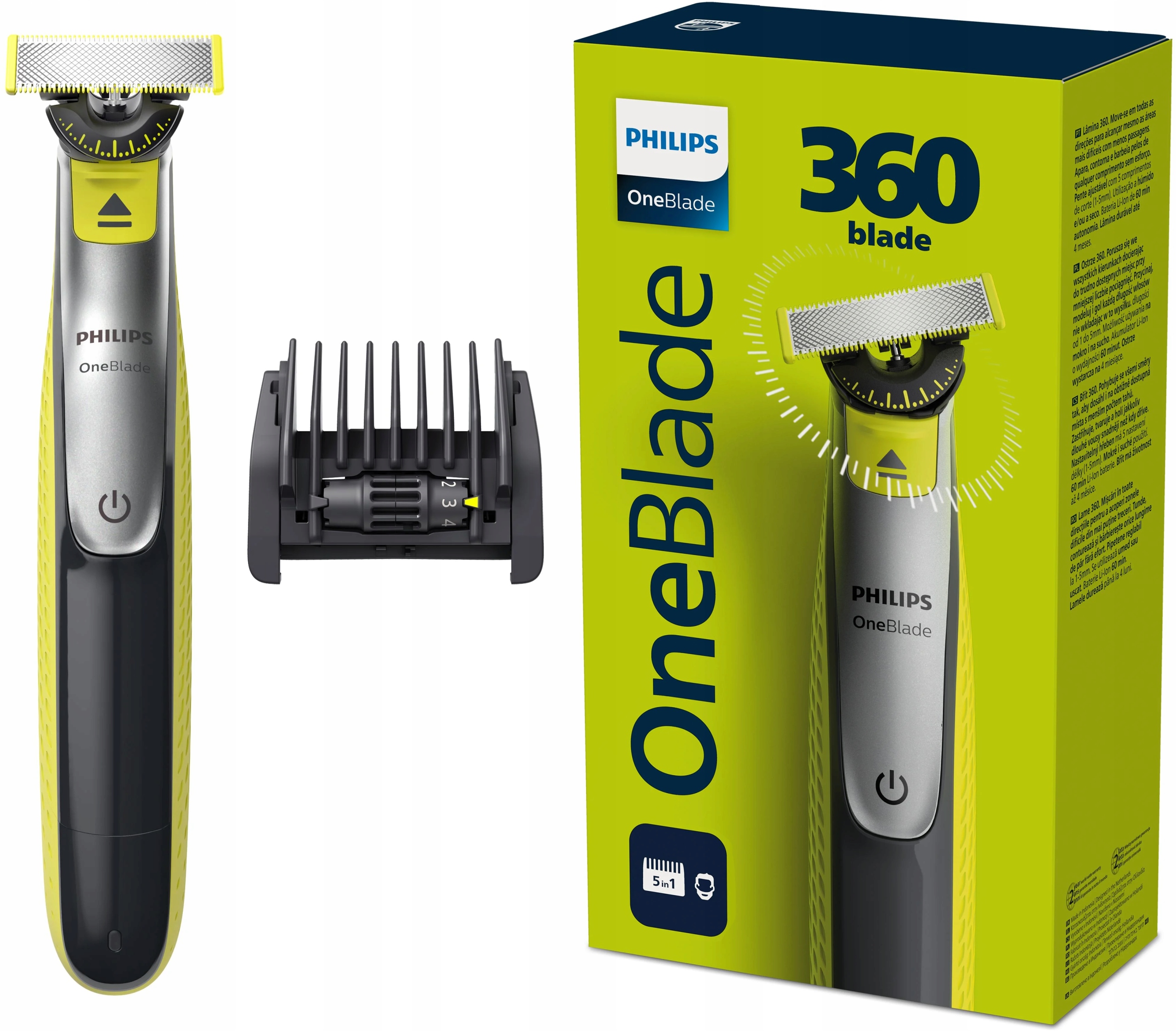 Golarka Philips OneBlade 360 Face QP2734/20 + NASADKA 5w1 - Sklep ...