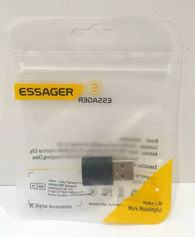 ESSAGER ADAPTER OTG PRZEJŚCIÓWKA USB-A do USB-C TYP-C 3A TRANSMISJA ...