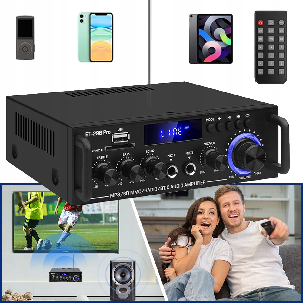 MINI BLUETOOTH 5.0 BEZPRZEWODOWY WZMACNIACZ AUDIO PŁYTKA DO KINA DOMOWEGO - Sklep, Opinie, Cena ...