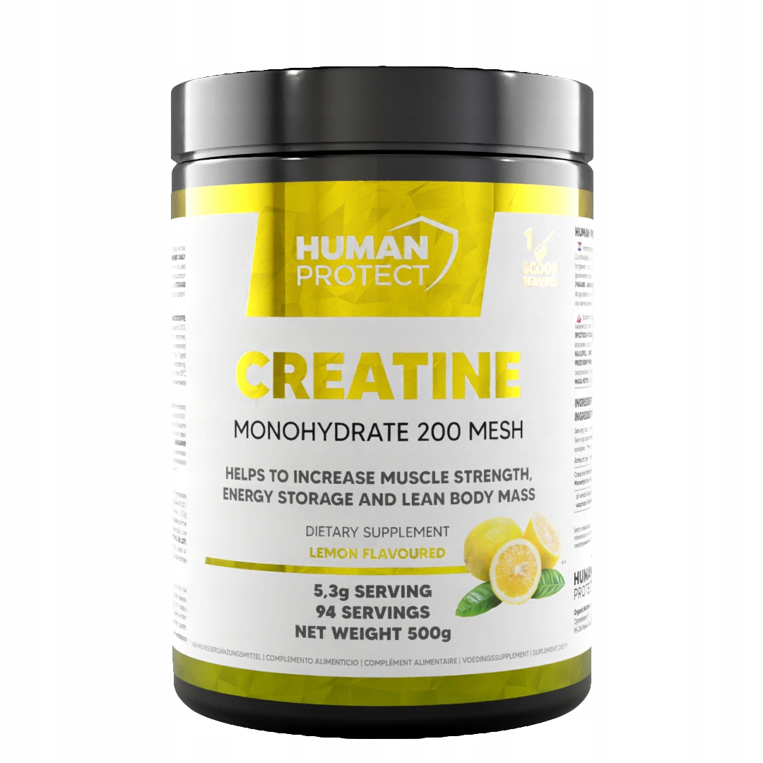 HUMAN PROTECT CREATINE 500g Lemon monohydrat kreatyny - 5905718984299 - 15170438620 - Allegro