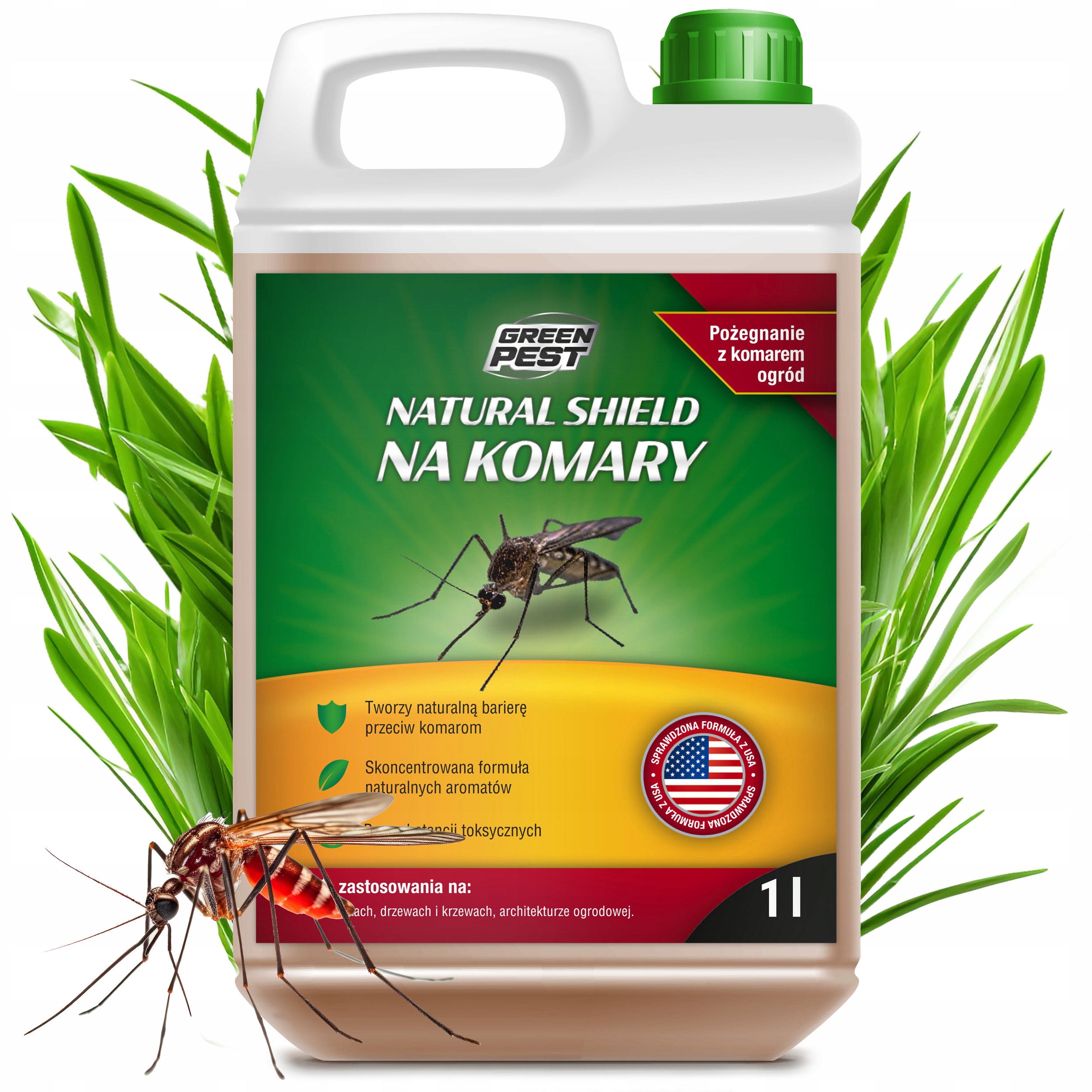 OPRYSK ŚRODEK PŁYN PREPARAT NA KLESZCZE I KOMARY NATURAL SHIELD 1L (5902838396728) • Cena ...