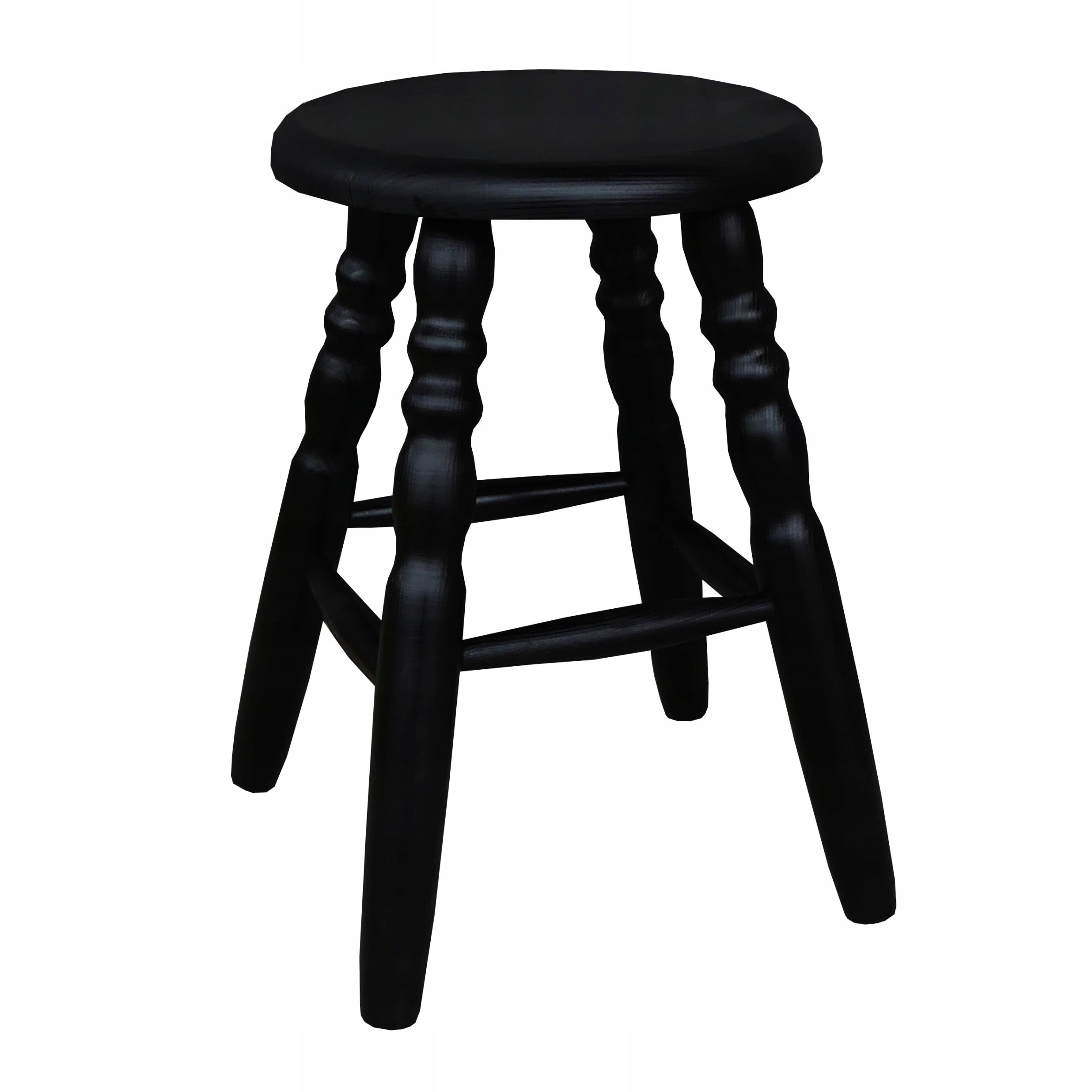 TABORET KUCHENNY STOŁEK TOCZONY OKRĄGŁY czarny (5904094881383) • Cena ...