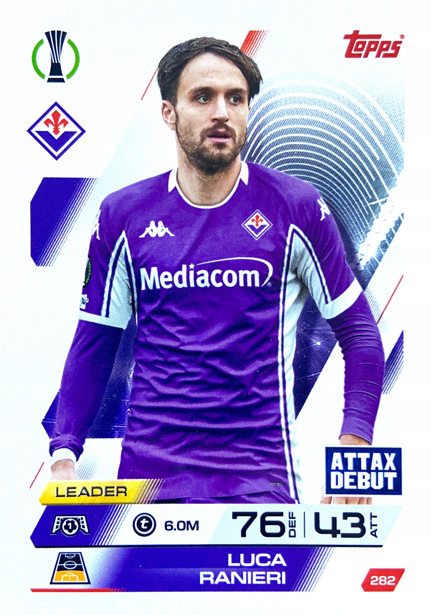 MATCH ATTAX UCL 2025/26 2026 ALAP 282 LUCA RANIERI FIORENTINA, • Ár, Vélemények - Allegro