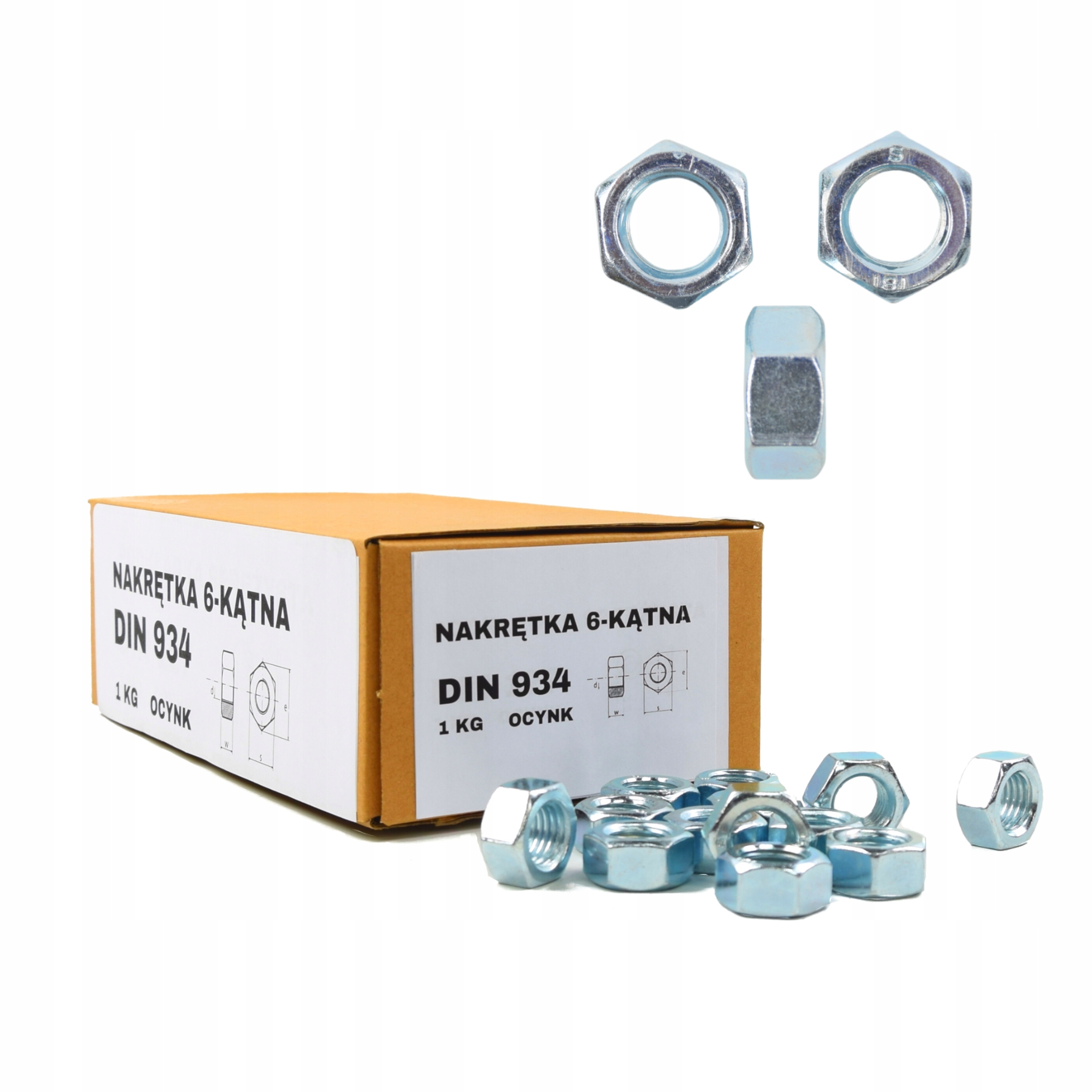 6-ÚHELNÍKOVÁ MATICE M30 DIN 934 1 kg POZINKOVANÁ za 69.00CZK - Allegro