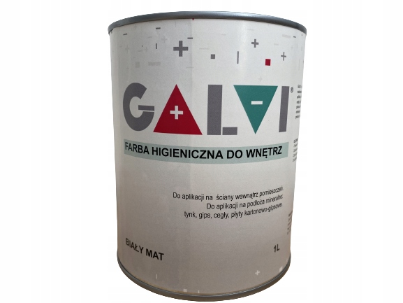 Farba akrylowa ścienna Galvi 1 l biały mat (5905718510023) • Cena ...
