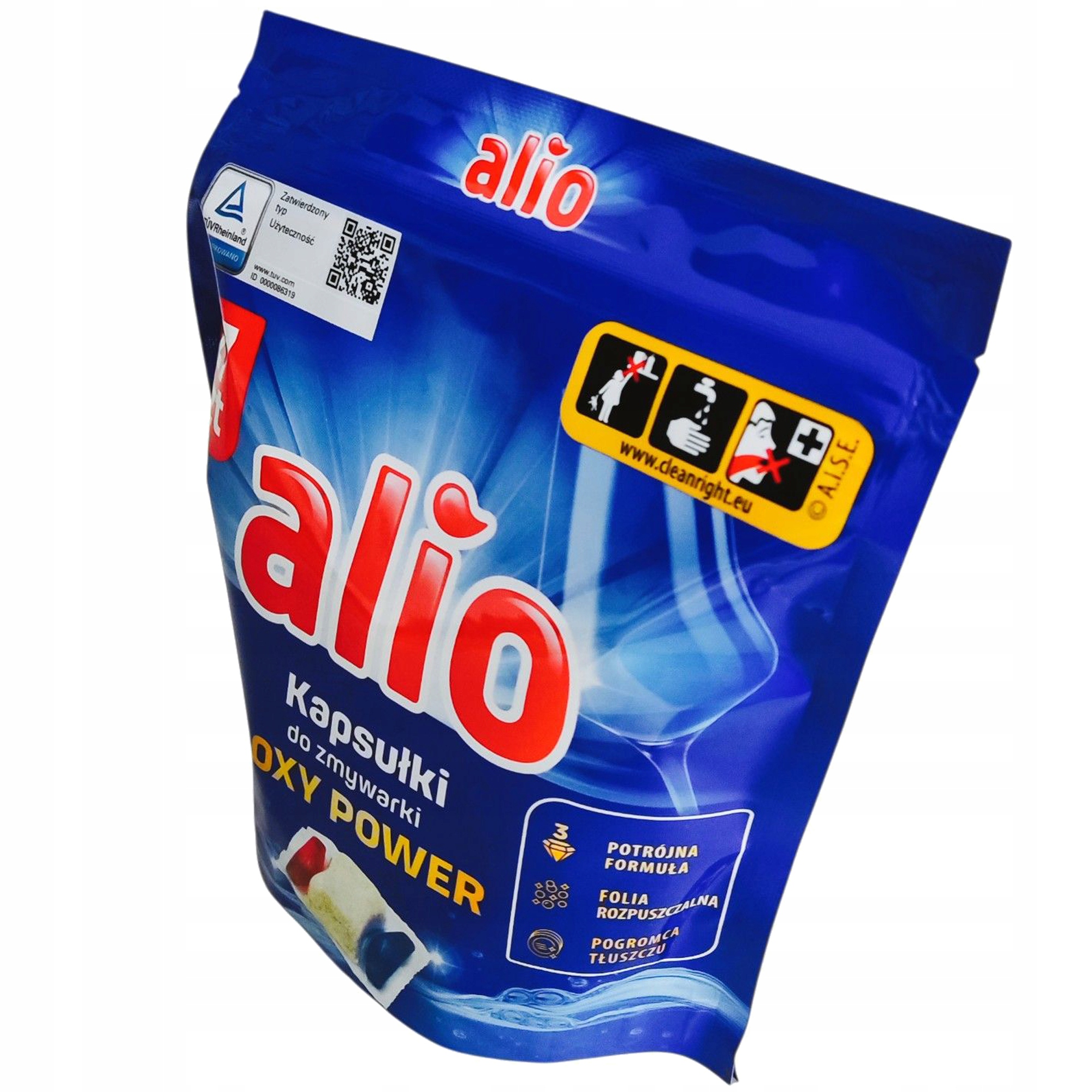 Mosogatógép-kapszula ALIO OXY Power oldódó fóliában, tabletta 27 darab ...