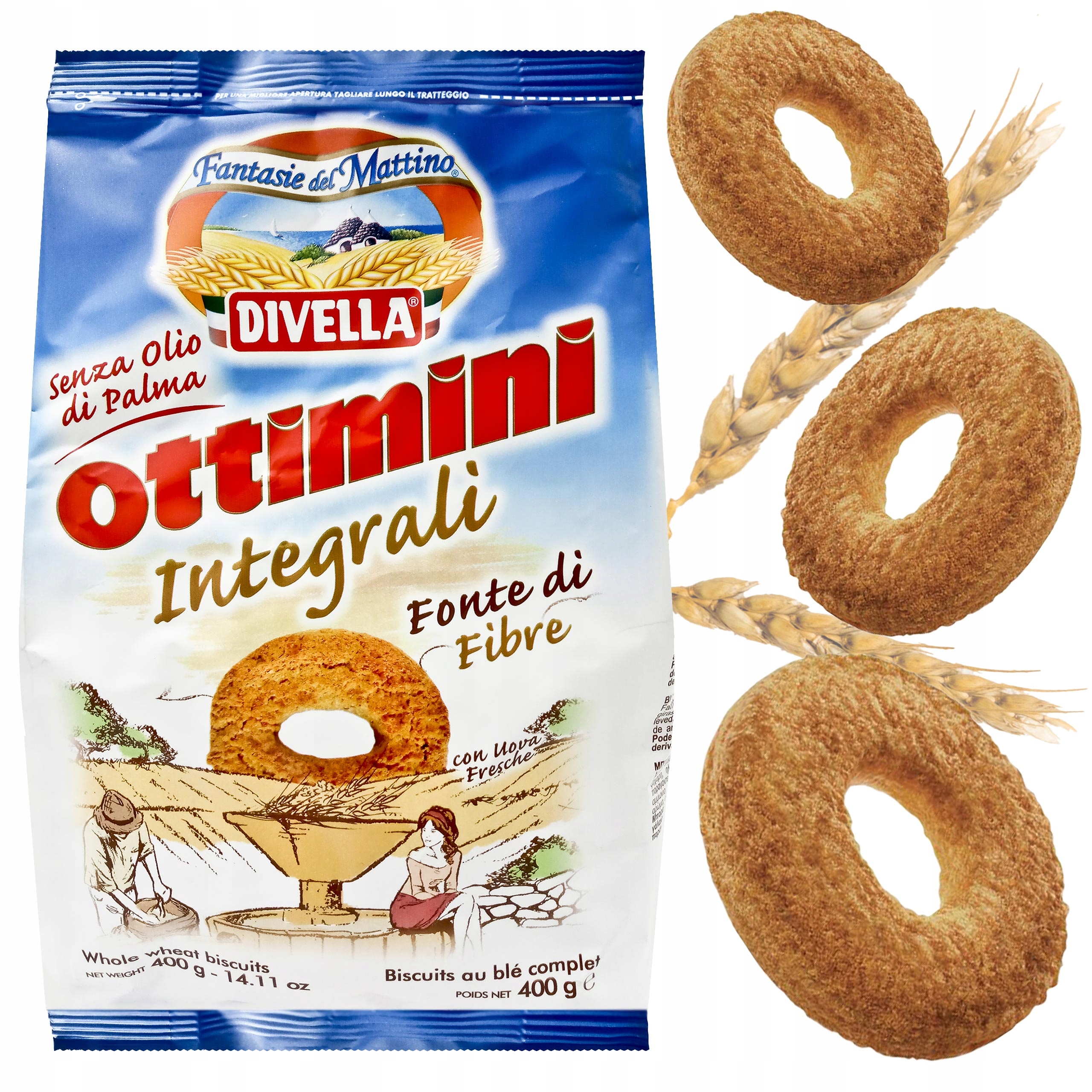 Ciastka OTTIMINI RAZOWE 400g DIVELLA (8005121214253) • Cena, Opinie ...