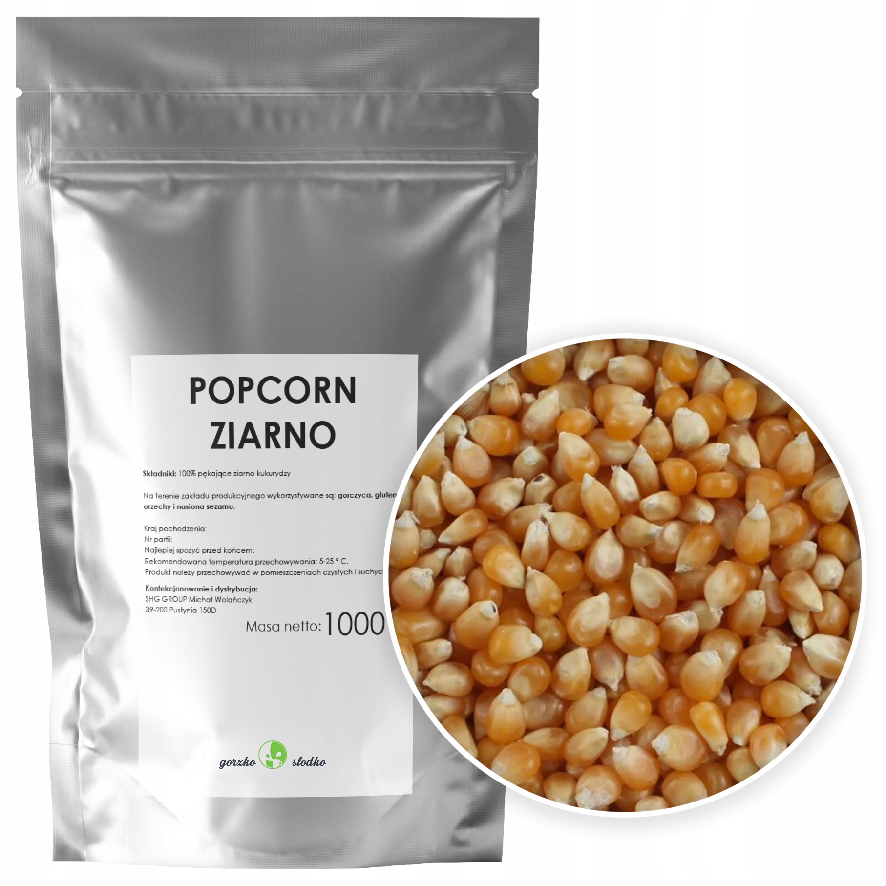POPCORN ZIARNO kukurydza ziarno do prażenia 1kg 9386909286 - Allegro.pl