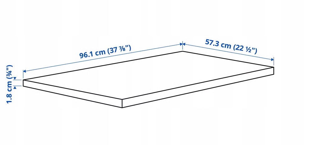 Ikea KOMPLEMENT Półka, biały, 100x58 cm (5037218233369) • Cena, Opinie • Półki 17741904039 • Allegro